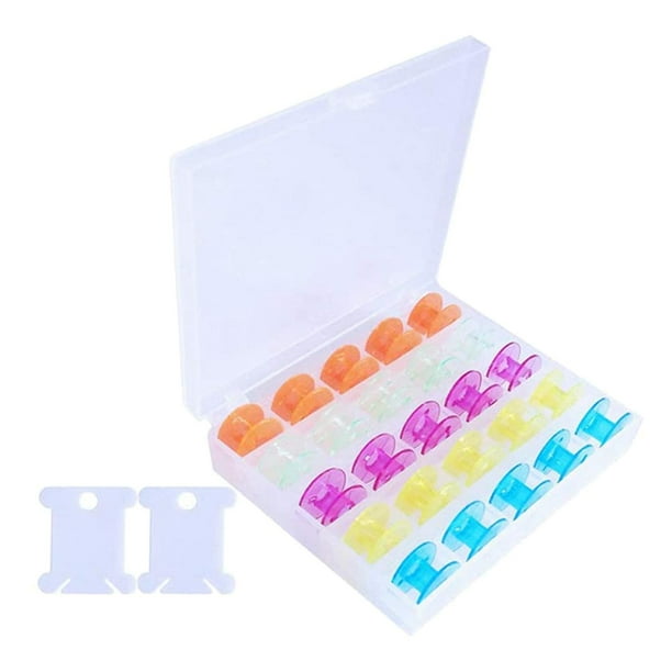 25 bobinas de plástico para máquina de coser Singer. Multicolor ...