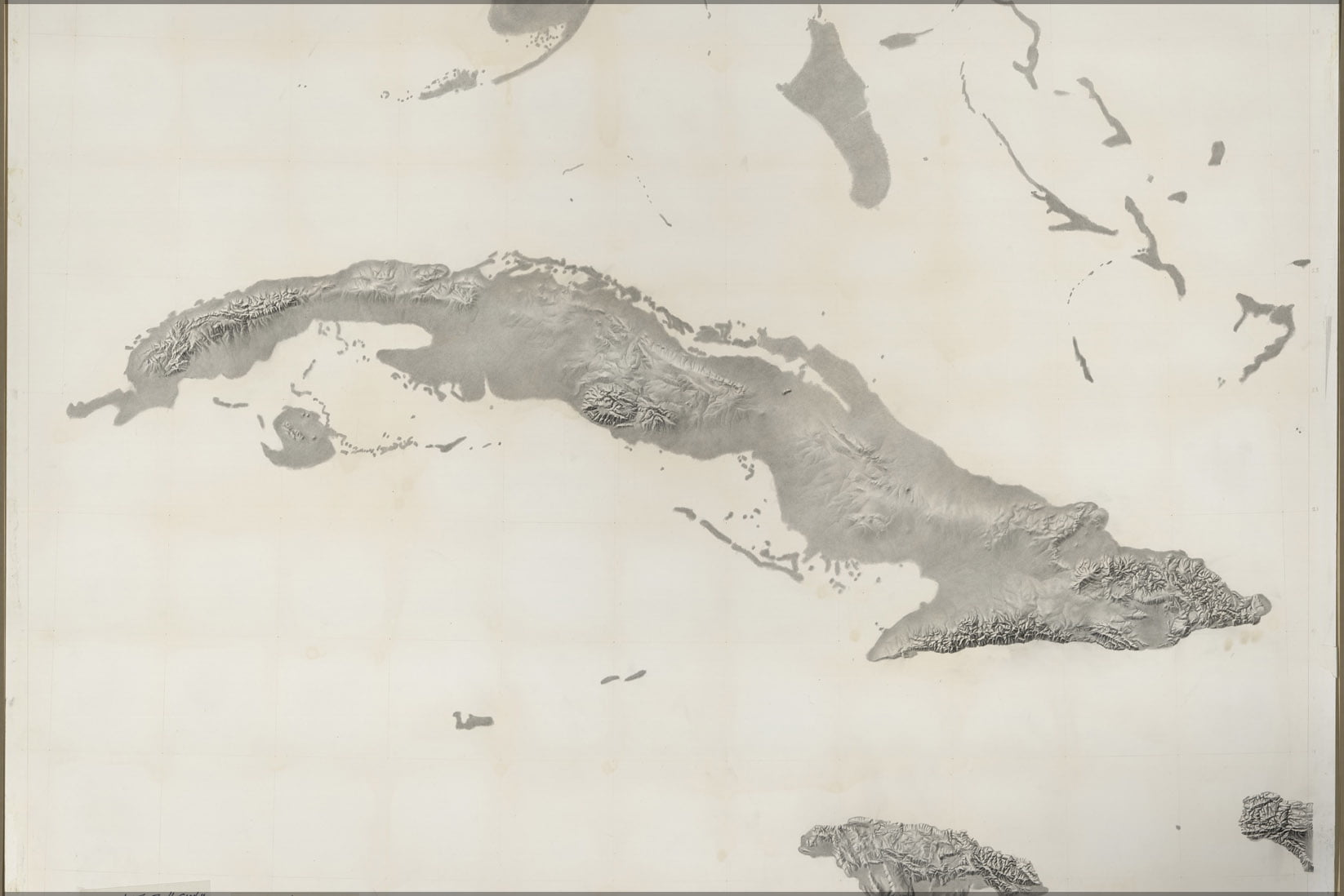 24"x36" Gallery Poster, cia terrain map of Cuba p1 - Walmart.com