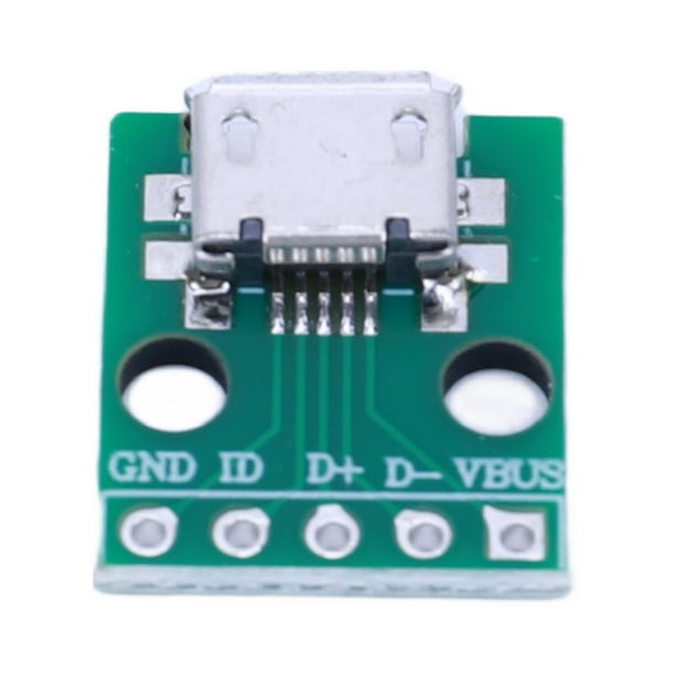 Adaptador MICRO USB A DIP Conector 5 Pines Tipo B Convertidor PCB ...