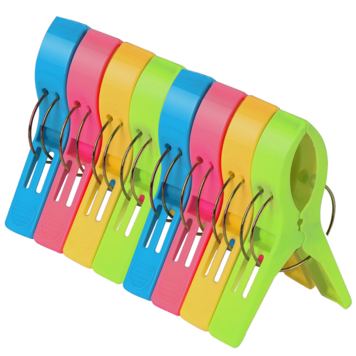Paquete de 8 pinzas para toallas de playa de plástico de colores ...