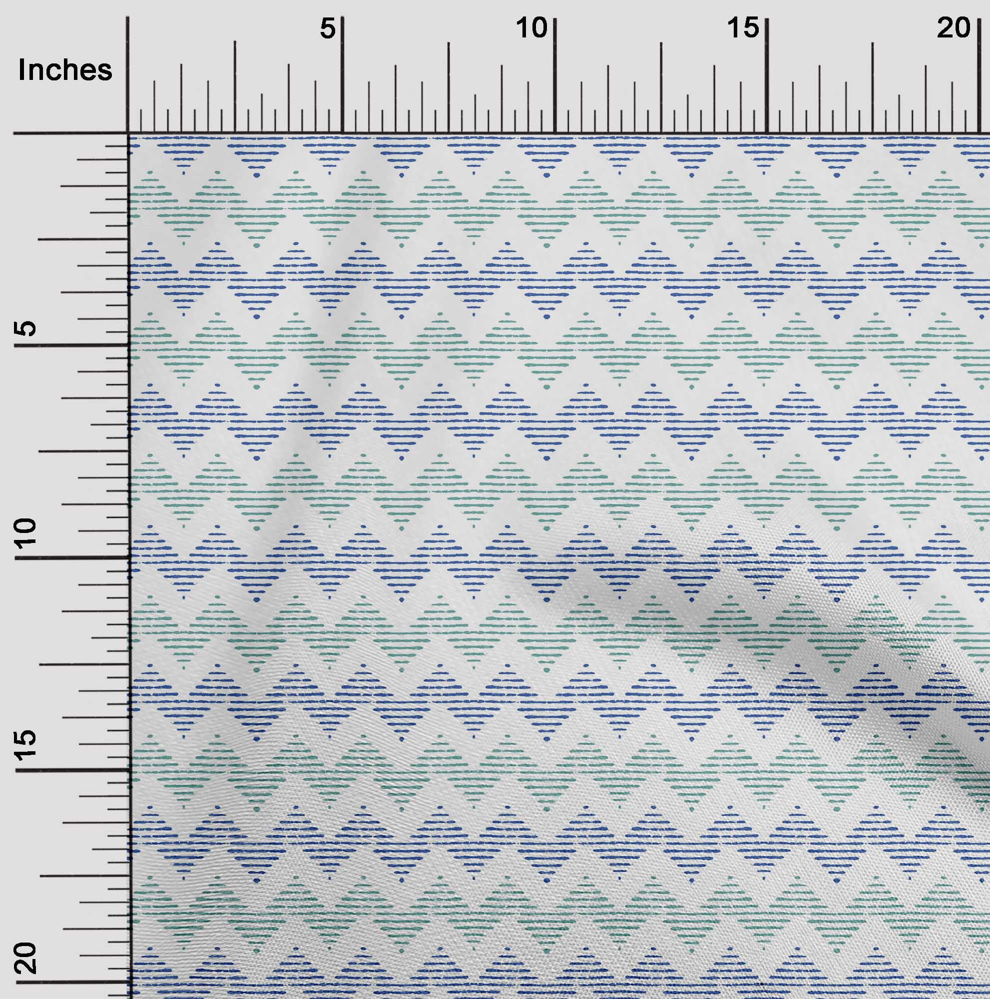 oneOone Organic Cotton Poplin Twill Fabric Chevron Block Fabric Prints ...