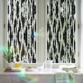 Black White Lines Window Privacy Film, Modern Abstract Art Vertical ...