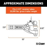 CURT Mfg 48012 Front Mount Hitch Receiver-Mount Ball & Pintle ...