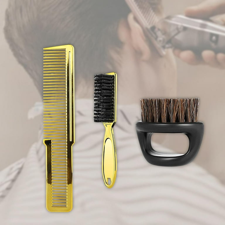 EHJRE Barber Comb Set Styling Comb Kits Hair Styling Tool Cutter Comb Set Flattop Comb for Club Home Use Barber Show Men Gold
