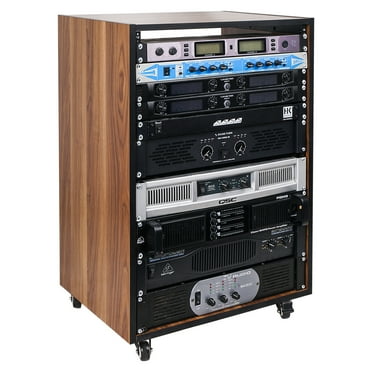 Sound Town DIY 8U Studio Rack with Furniture Grade Walnut Laminate ...
