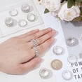 12Pcs 4 Styles Rhinestone Tennis Chains Stretch Ring for Women Wide: 3 ...