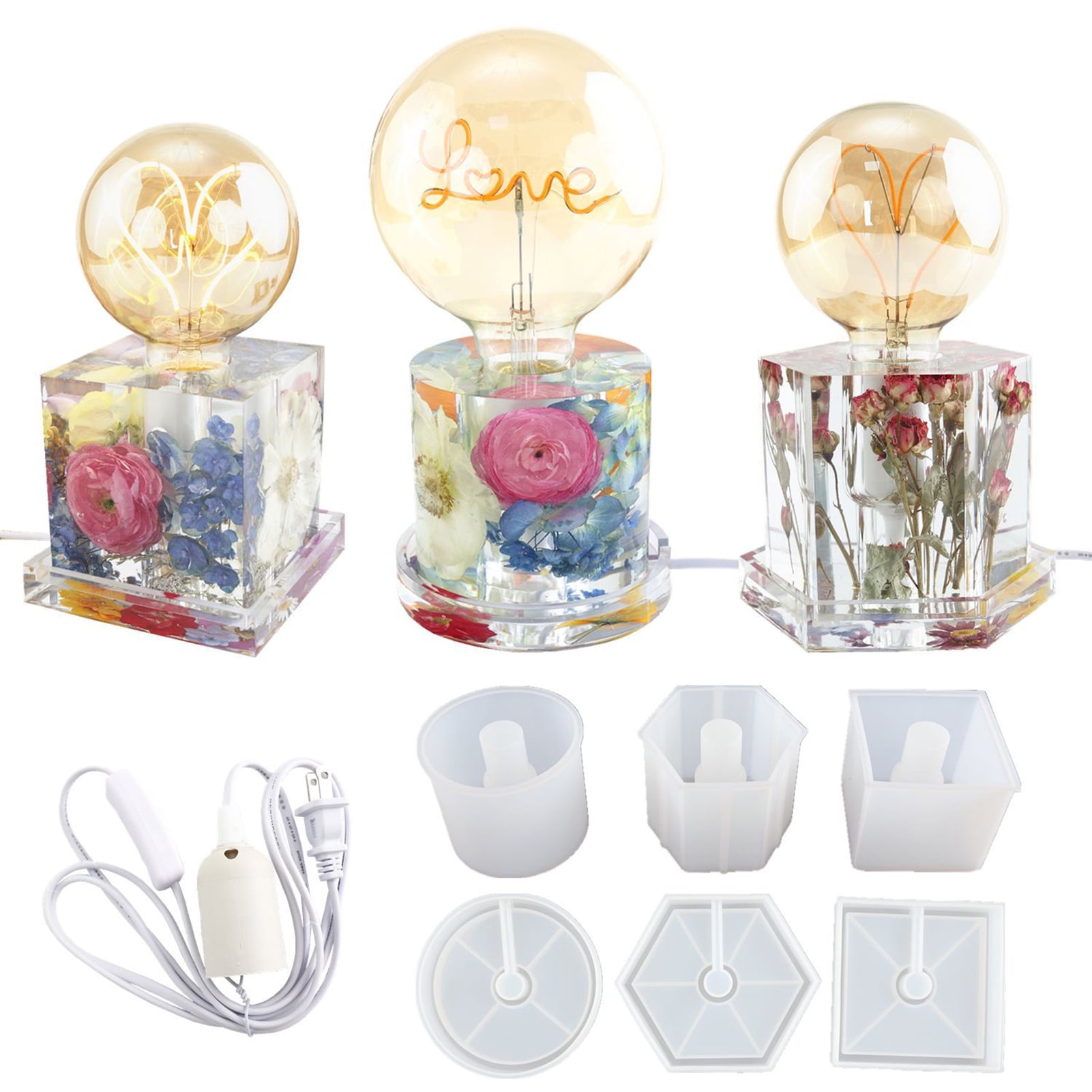 Walbest 1 Set Lamp Holder Mold Eco-friendly DIY Silicone Craft Making ...