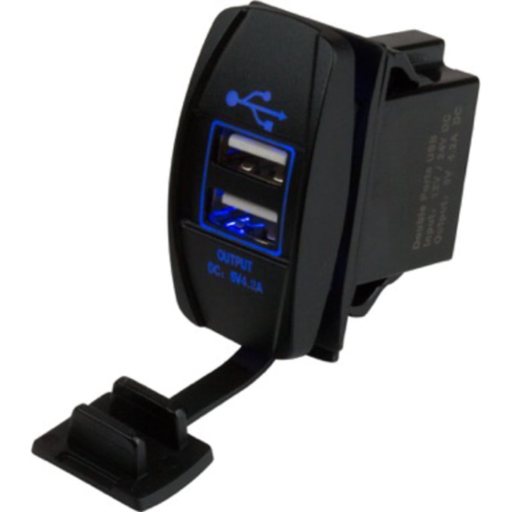 Sea-Dog 426520-1 Double USB Rocker Switch-Style Power Socket - Walmart.com