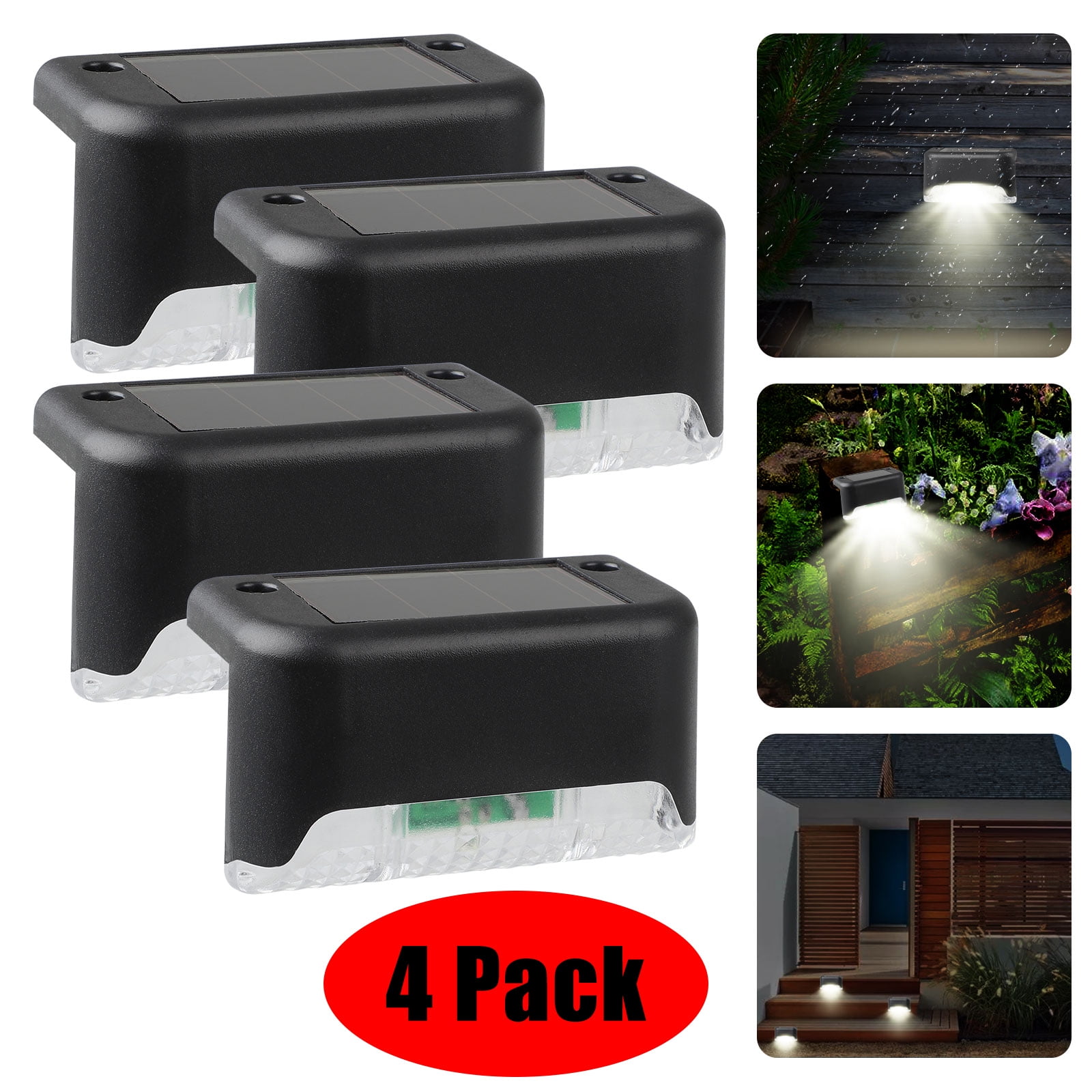 Click here for Apple 4pack Solar Deck Lights Outdoor waterproof L... prices