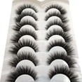 False eyelashes, eye shadow, cat-eye effect, weak quality false eyelash ...