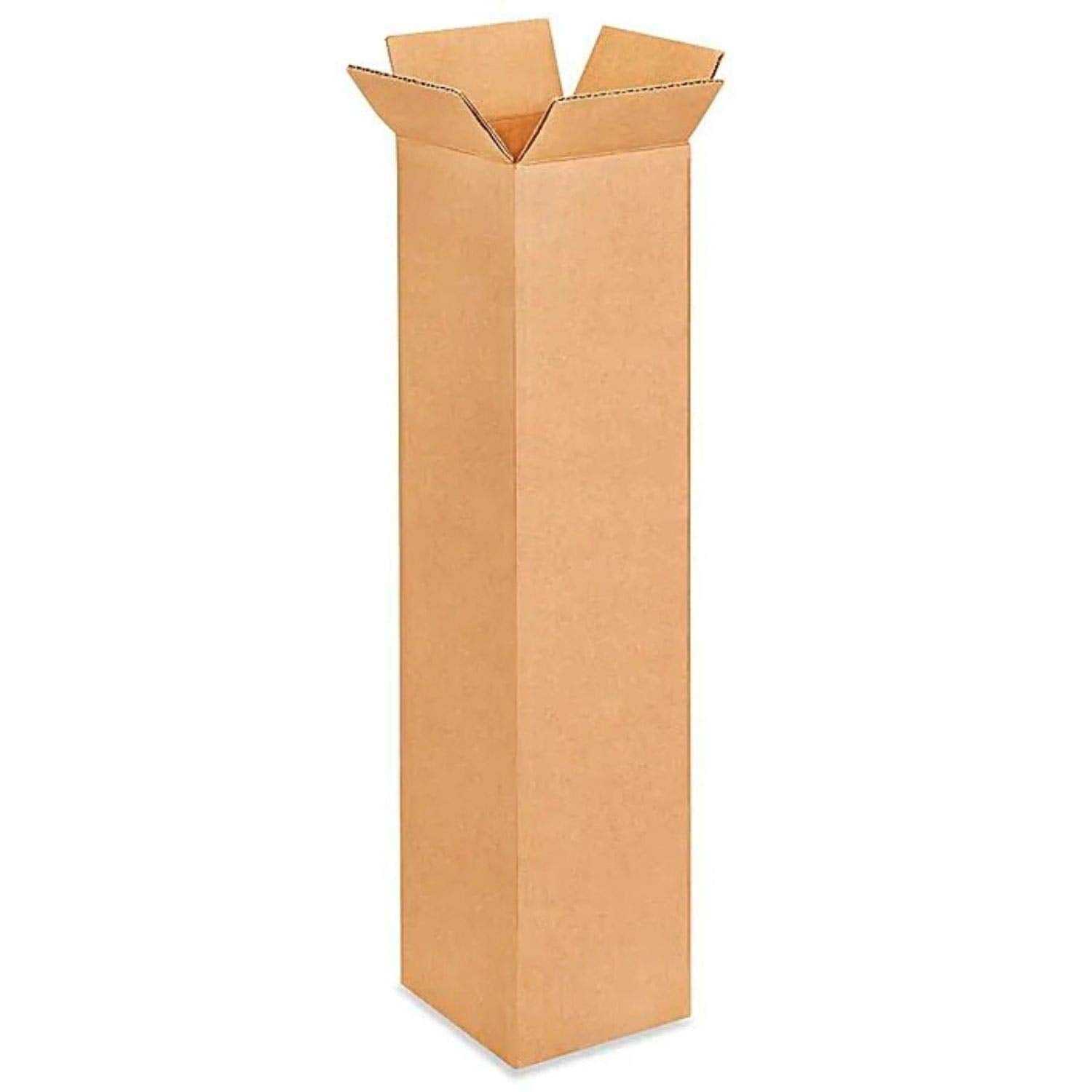 IDL Packaging Tall Corrugated Shipping Boxes 4"L x 4”W x 18"H (Pack of ...