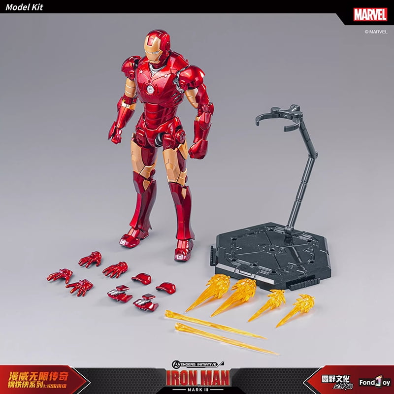 Fondjoy-figura de acción de Iron Man MARK III Mecha 1/12, Kit de ...