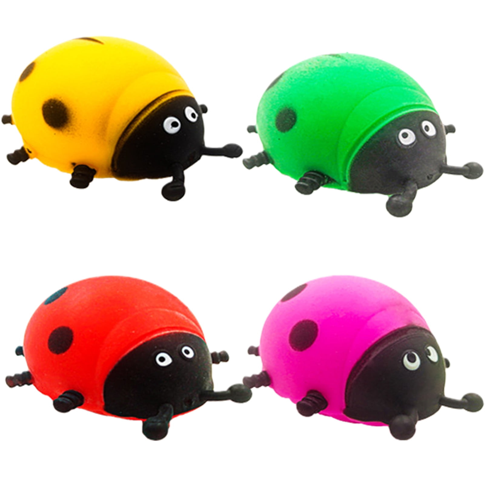 12 Pcs Ladybug Shape Squeeze Fidget Decompression Sensory Finger Stress ...
