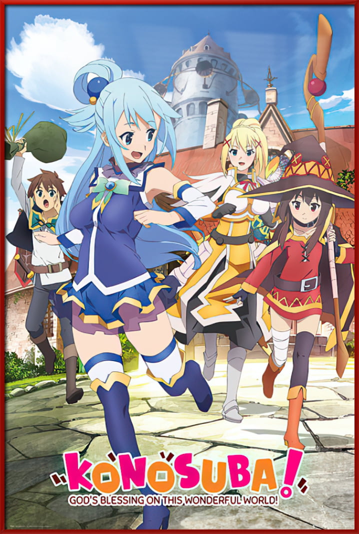 Konosuba - Framed Manga / Anime TV Show Poster (Key Art) (Size: 25" X ...