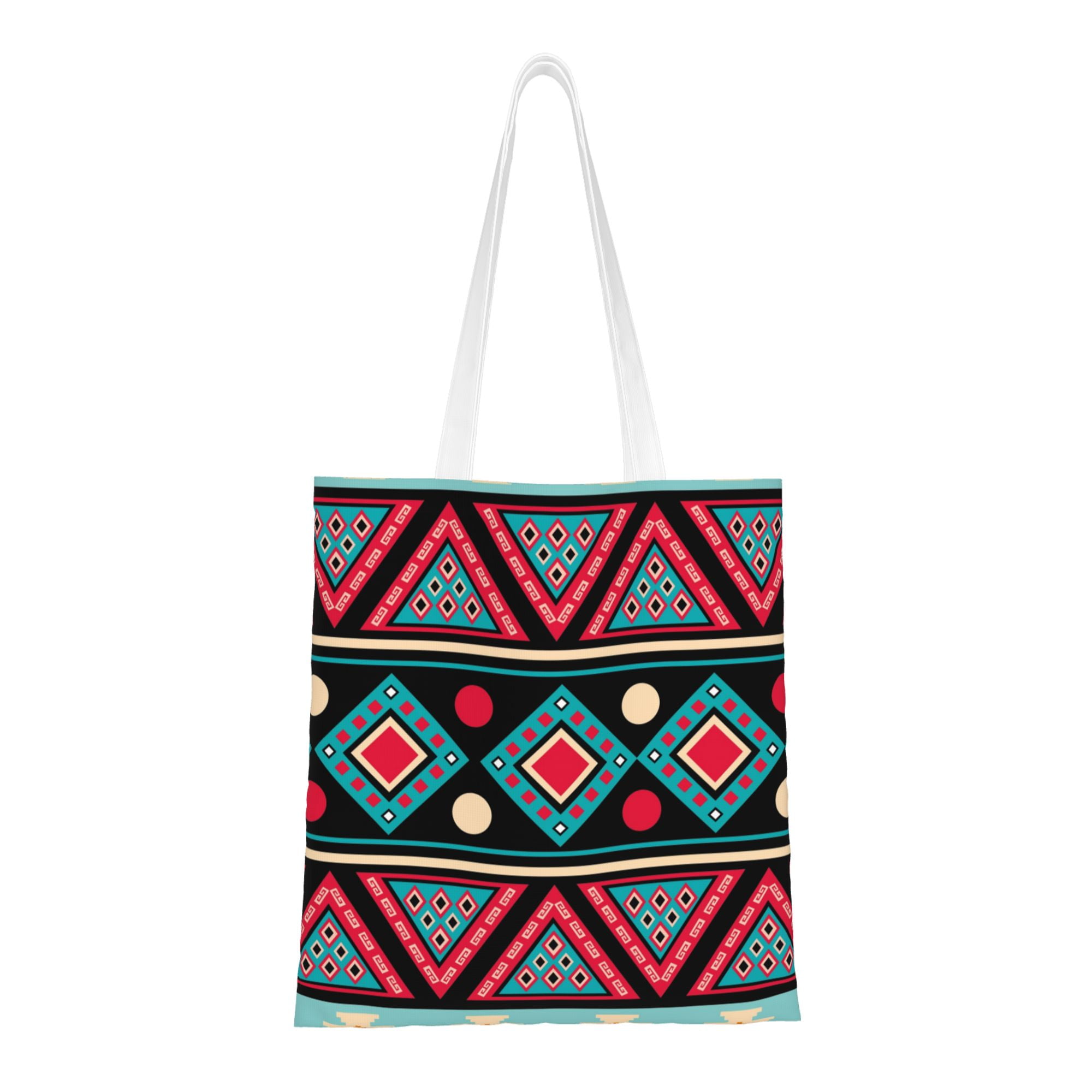 DouZhe Reusable Grocery Bags, Bohemian Southwestern Native Retro ...