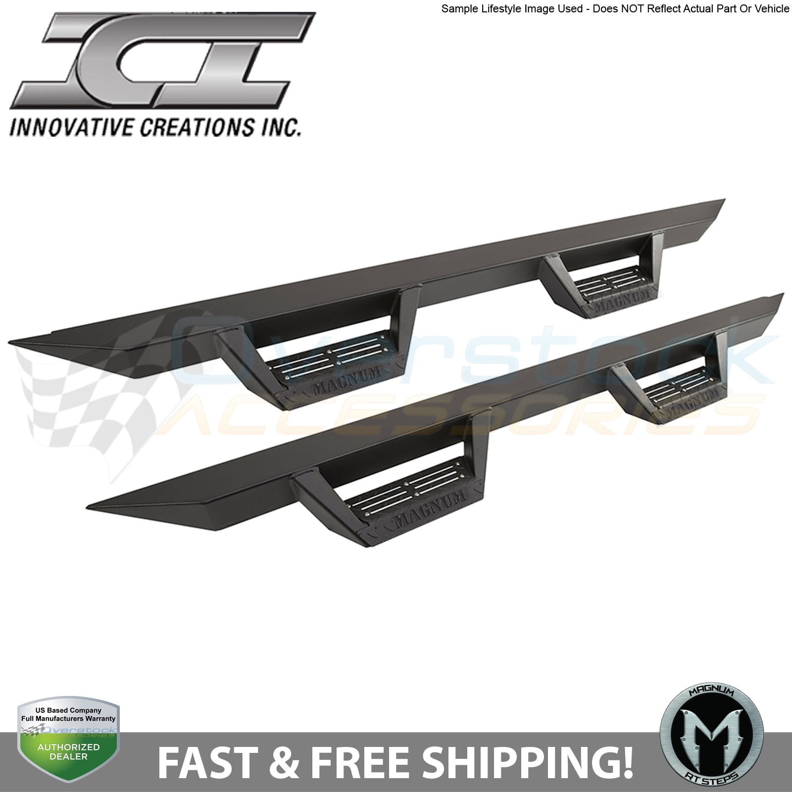 Magnum RT Drop Side Steps RTS32DG Running Boards Black for 2016-2019 ...