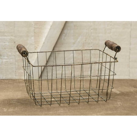 Rusty Wire Rectangle Basket - Walmart.com