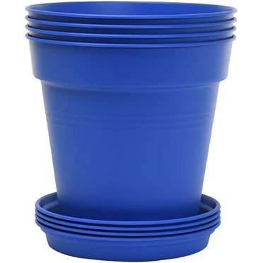 Mintra Garden - 13cm Round Garden Pots 4pk - (13cm Diameter - 5inW x 4 ...