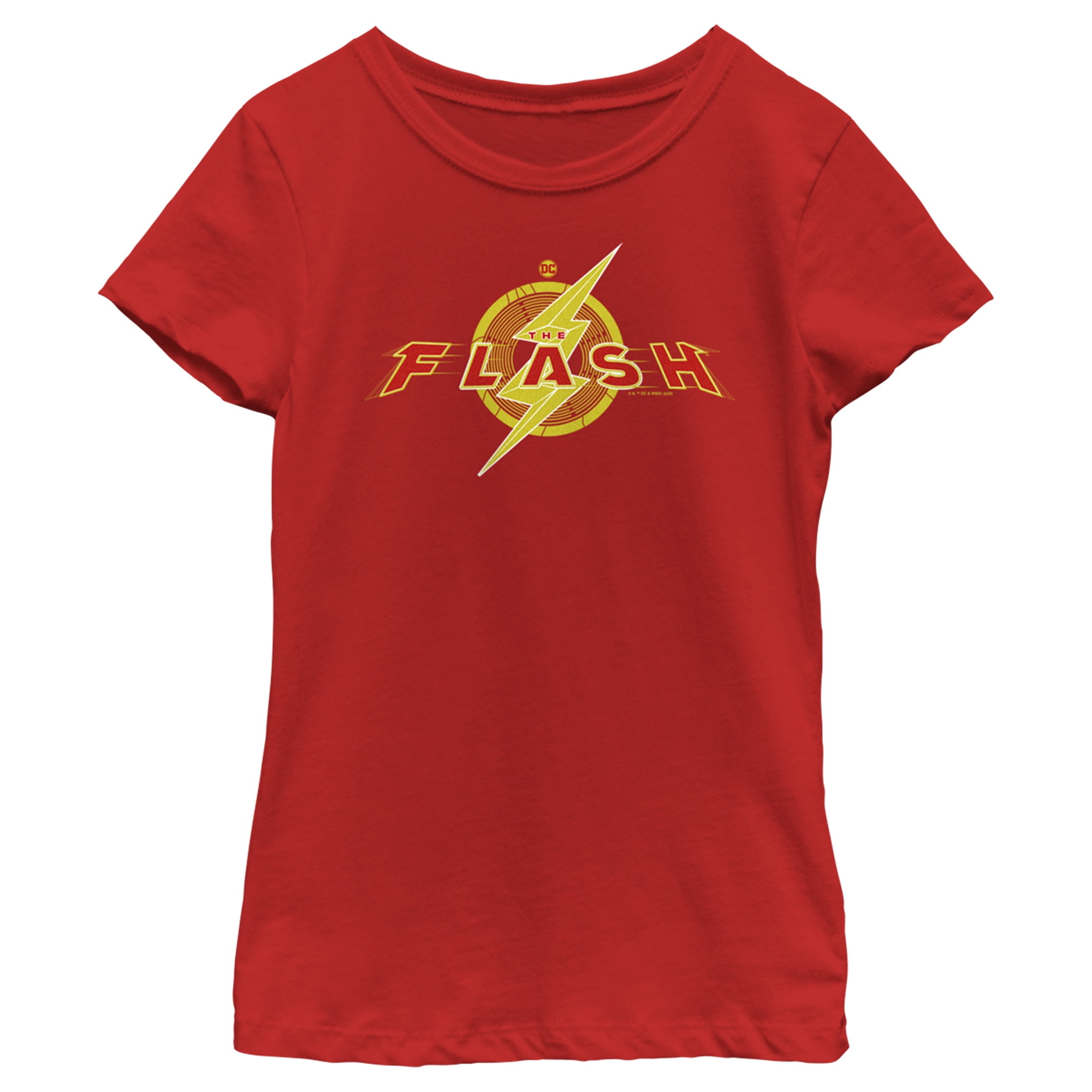 Girl's The Flash Animated Logo Graphic Tee Red Medium - Walmart.com