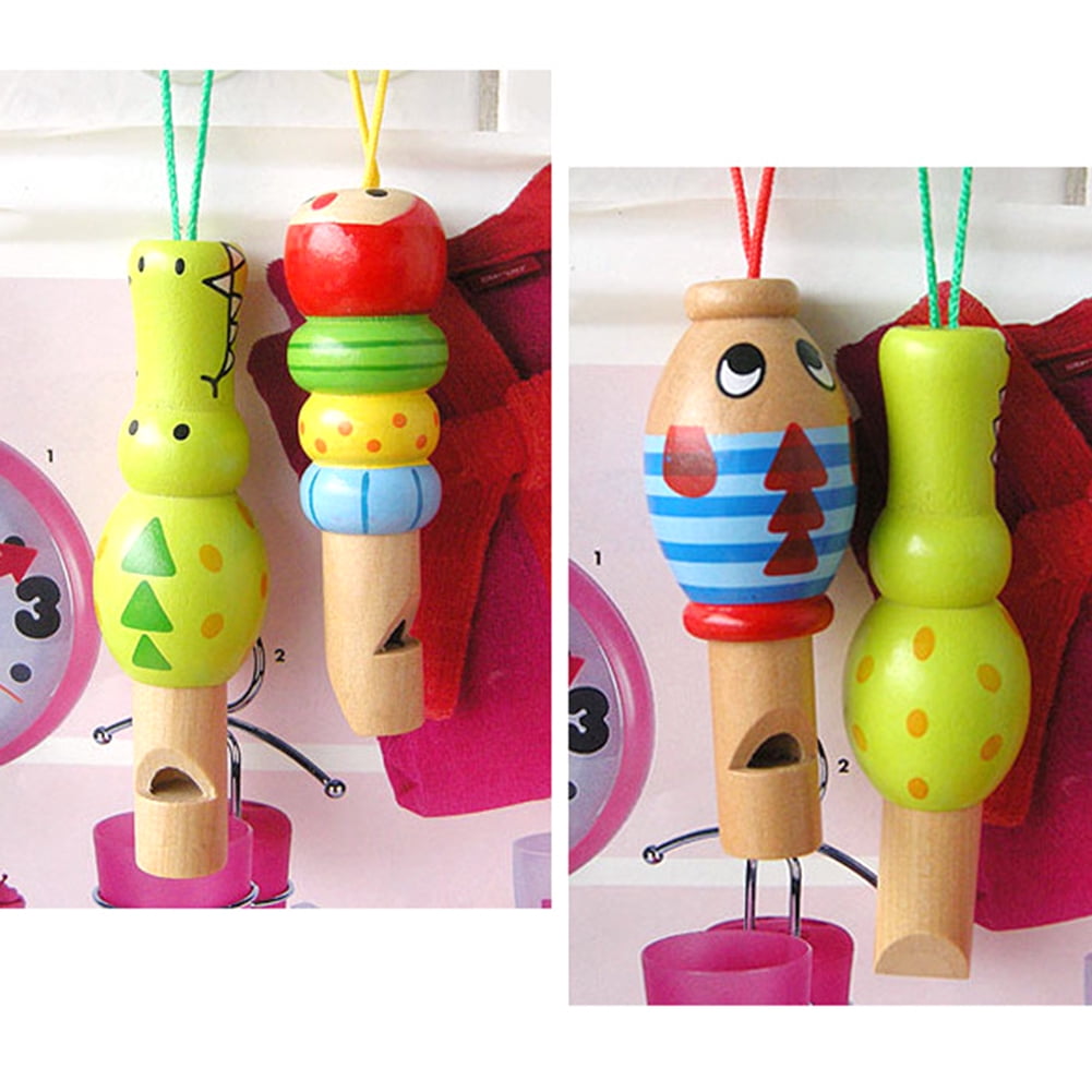 Pull-Along Toys Wood Whistle Kids Educational Push and Pull Whistle Toy ...