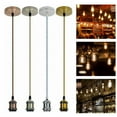 Pebbuoy E27 Pendant Light Cord Kit with Large Screw-in Lamp Socket 1m ...