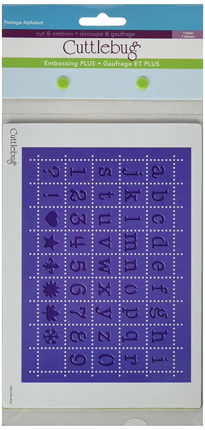 Buy Provo Craft Plus Embossing Folders, Perforated Postage Alpha, Bring ...