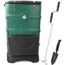 Exaco Aerobin 400 Outdoor Plastic Container, 123 Gal. Insulated Compost ...