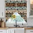 Dog Paws Swag Valances for Windows 45 inches Long, Teal Brown Wood ...