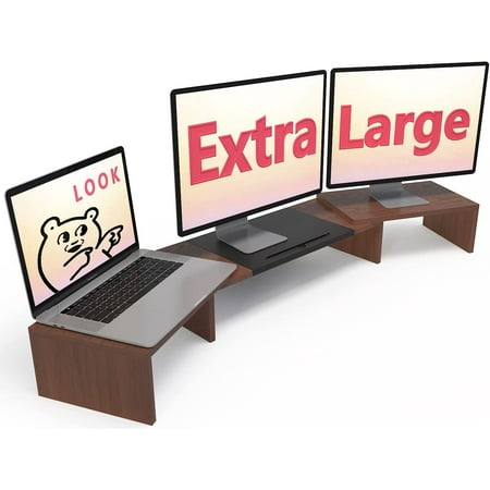 50.6 inch Extra Long Monitor Stand Riser for 3 Monitors,Desk Shelf ...