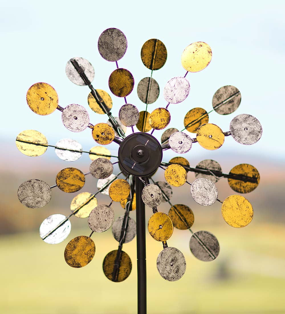 Solar Sparkler Garden Wind Spinner w/Colorful LED Lights - Walmart.com