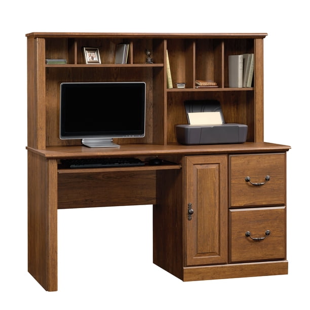 Sauder Orchard Hills Computer Desk with Hutch, Milled Cherry Finish ...