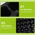 YEAHIBABY 10Pcs Growing Tray with Grid Design Black PVC for Seed ...