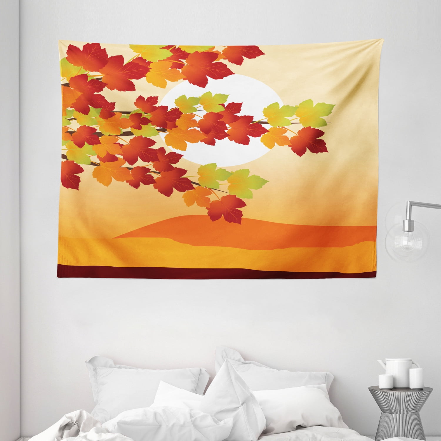 Autumn Tapestry, Fall Season Landscape in Warm Tones Maple Tree ...