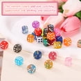Uxcell 12mm Polyhedral Dice, Square Acrylic 6 Sided Sparkle Dice with ...