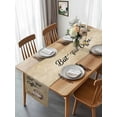 Burlap Table Runner 90 Inches Long, Retro Coffee Theme Non-Slip Kitchen ...