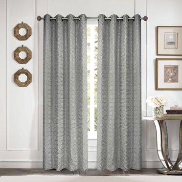 Mainstays Figure Eight Metallic Window Curtain Panel - Walmart.com