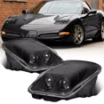 MOSTPLUS Headlights for 1997-2004 Chevy Corvette C5 Black Dual ...