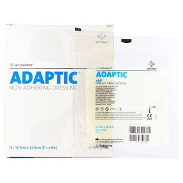 Adaptic Sterile Non-Adherent Absorbent Dressings, 5 in x 9 in, 12 Count ...