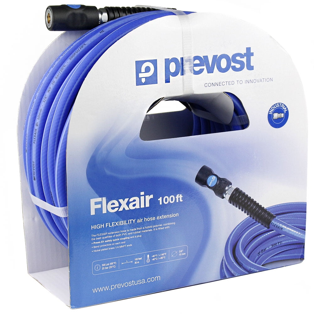 3/8" Flexair 100 Ft High Flexibility Air Hose Extension with Couplings ...