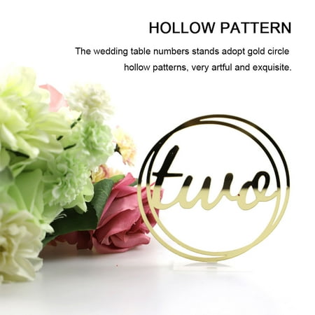 Wedding Table Number Acrylic Mirror Holder Cards wedding table numbers ...