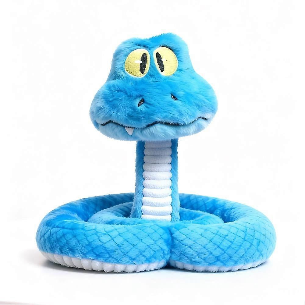 Plush Snake Toy Blue White Flexible Huggable Decor Unique Gift R7W1 ...