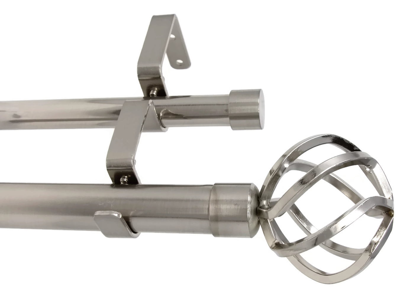 Urbanest Zeffoli Manhattan 1" 3/4" Double Drapery Curtain Window Rod ...