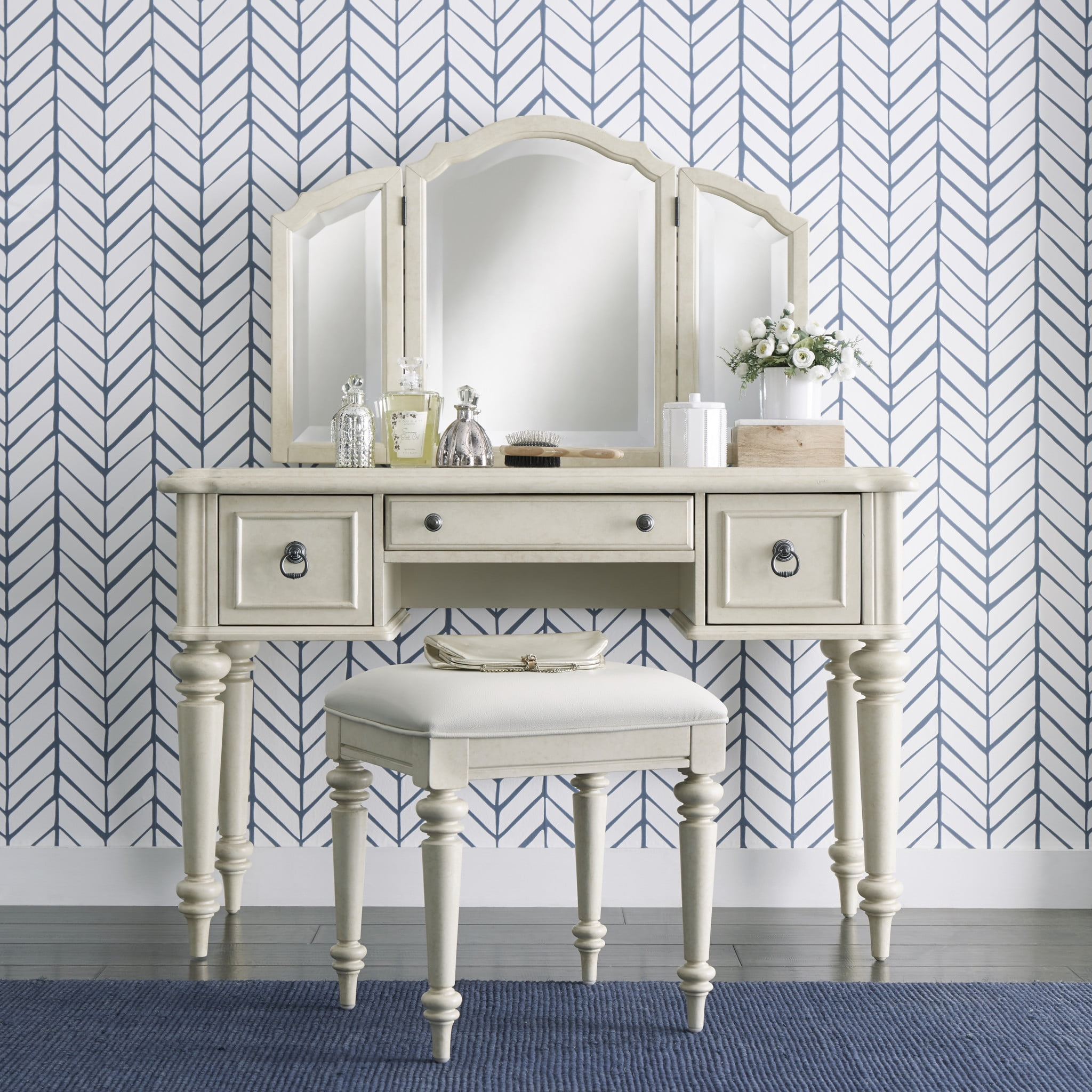 Homestyles Provence Off-White Vanity Set - Walmart.com