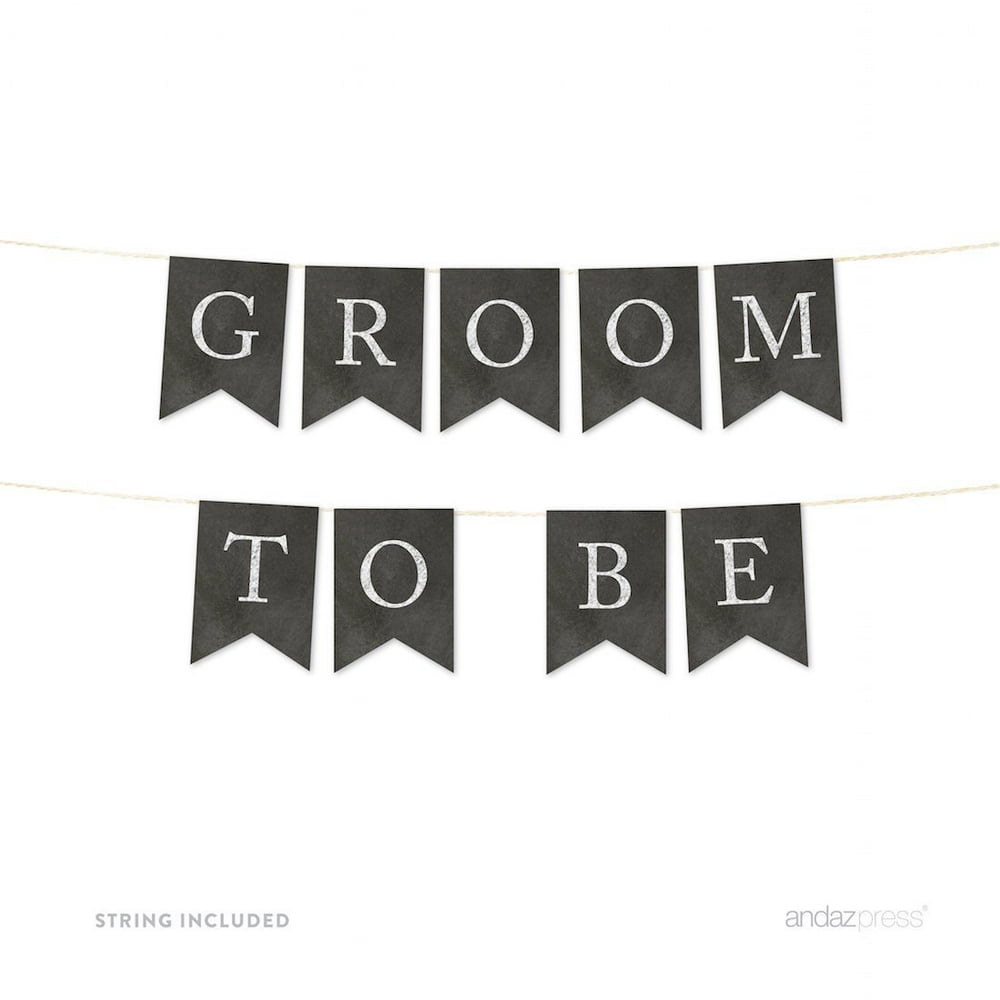 Groom To Be Vintage Chalkboard Wedding Pennant Party Banner - Walmart ...