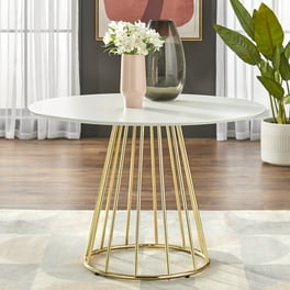 TMS Raleigh Retro Indoor Round Metal Dining Table Chrome Walmart