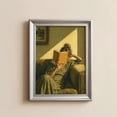 Affixzi Reading Woman Wall Art Print, Book Lover Art, Cozy Reading Nook ...