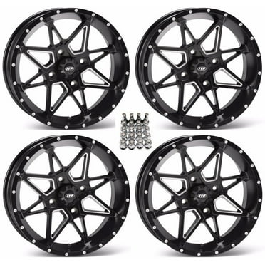 MSA M12 Diesel ATV Wheels/Rims Black 14" Honda Foreman Rancher SRA ...
