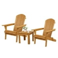 Ktaxon Patio Outdoor Furniture Set: 2 Wooden Adirondack Chairs & Table ...