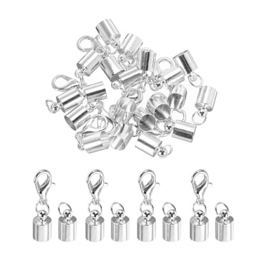 Uxcell Cord End Caps, 100Pcs 4x9mm Metal Spring Coil End Tips Crimp ...