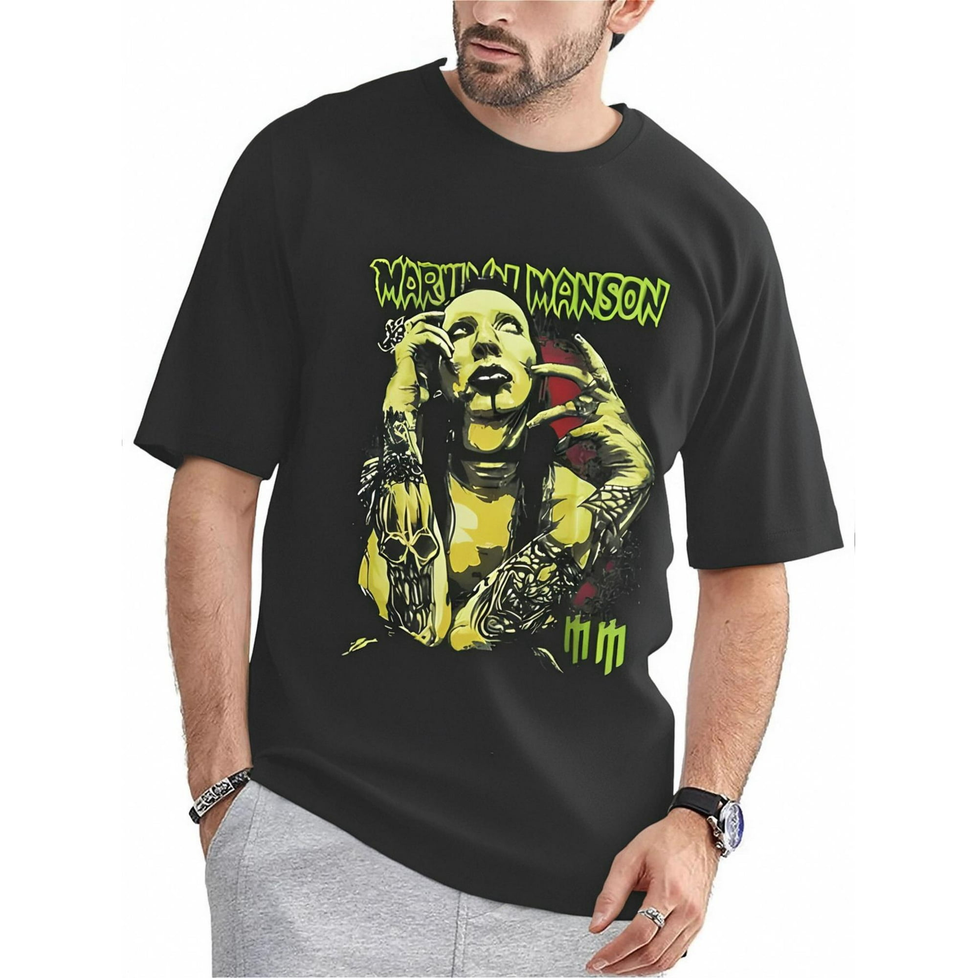Click here for Generic Mens Edgy Graphic Tee With Martin Manson C... prices